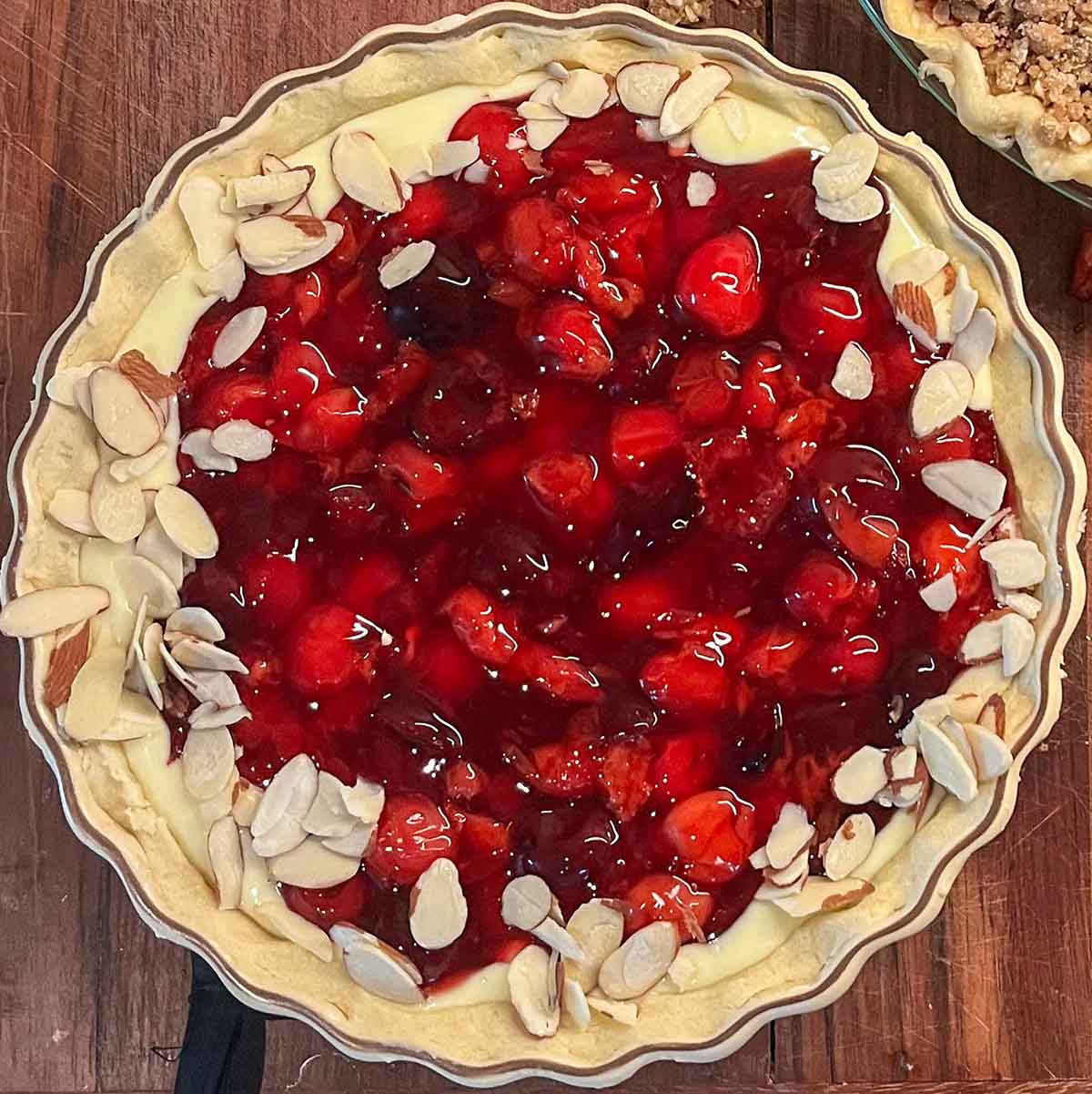 Sour cherry tart with almond cream & a french cookie crust - Ask the ...